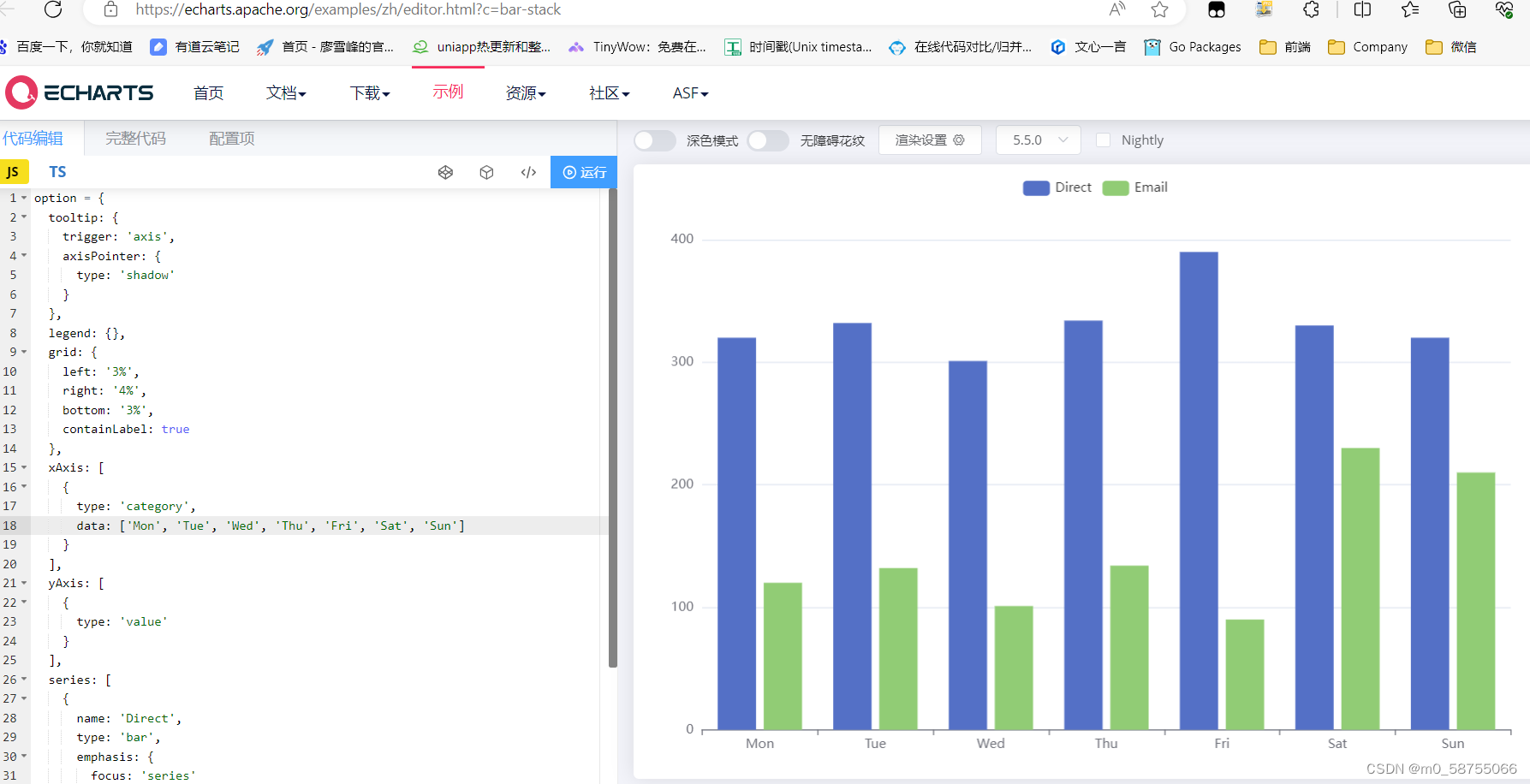 Echarts 柱状图使用_examples 柱状图-CSDN博客