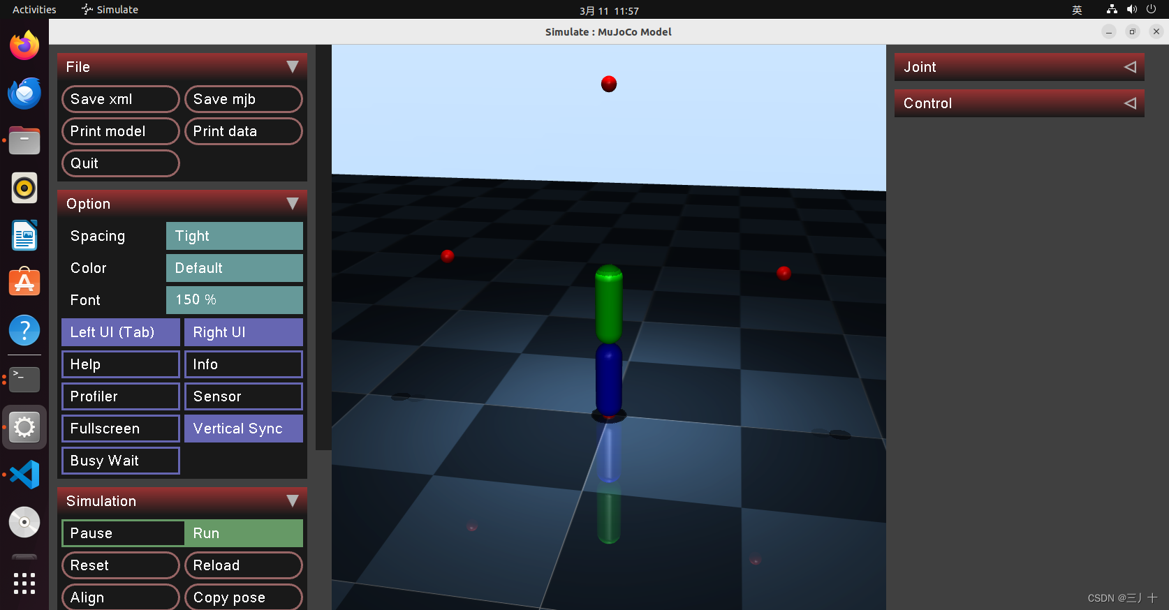 【MUJOCO控制篇-1】建一个简单的模型_mujoco 控制-CSDN博客