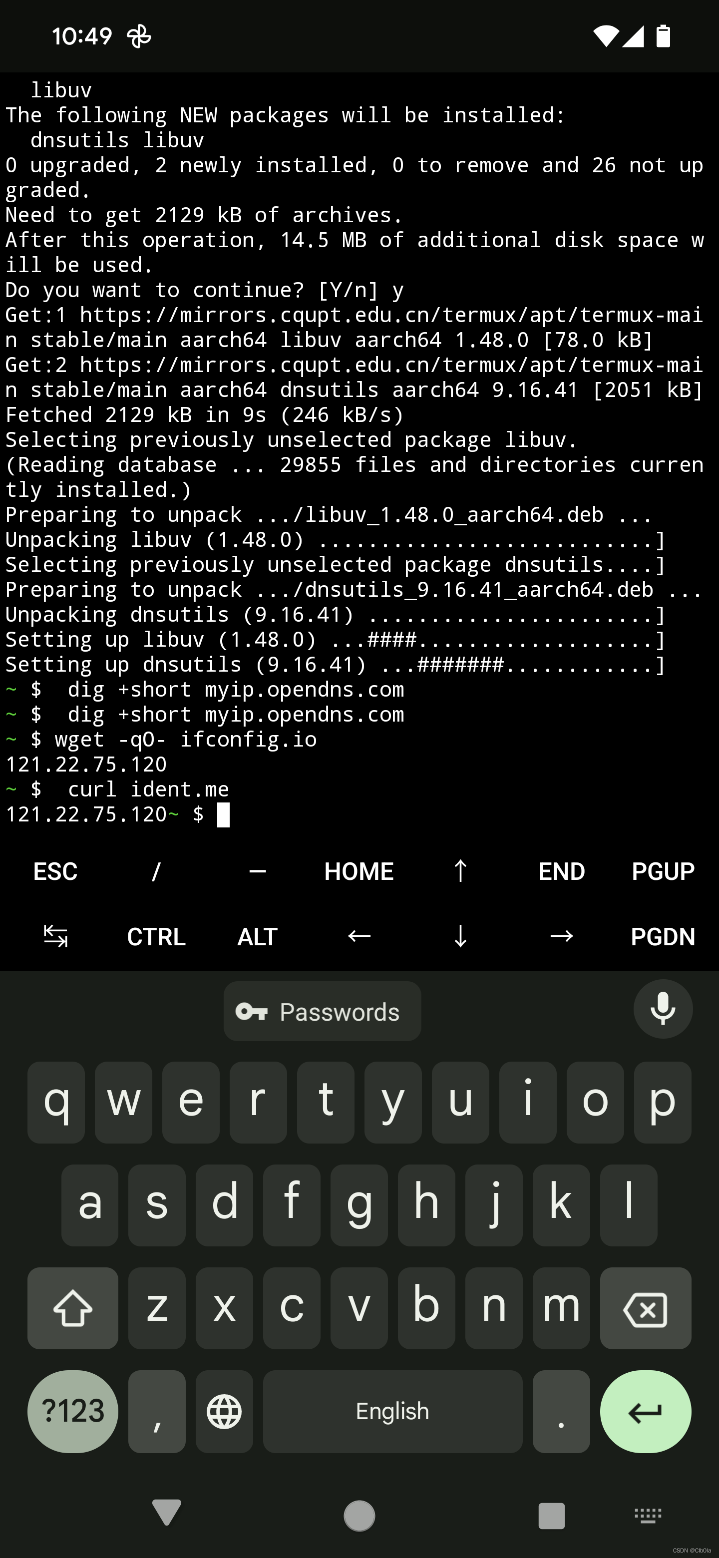 在手机上用Termux找到自己公网IP的办法_termux优选ip代码-CSDN博客