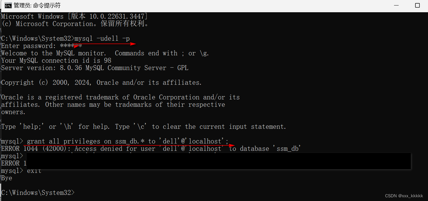 Access denied for user ‘dell‘@‘localhost‘ to database.. 或Public Key Retrieval is not allowed ...