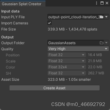 关于使用3DGS使用的实验记录_gaussian splatting playground in unity 编辑-CSDN博客