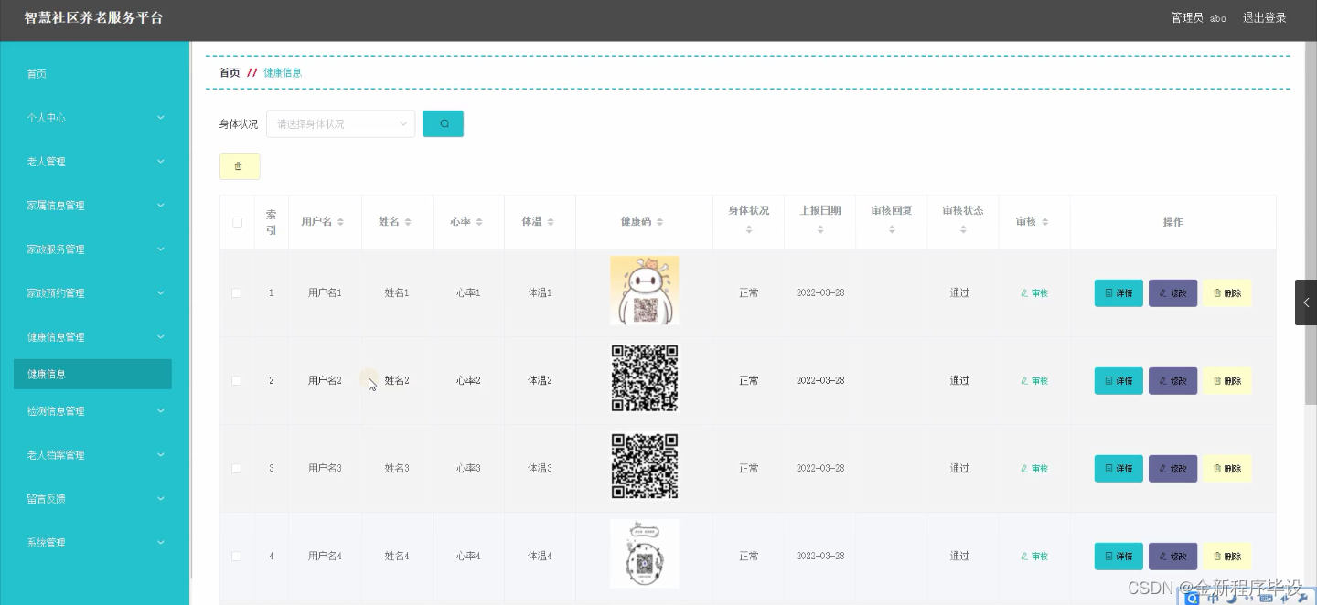 【附源码】java计算机毕业设计智慧社区养老服务平台（springbootmysql开题论文）社区医疗养老系统毕业设计 Csdn博客