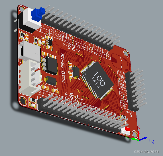 基于STM32F103Vx单片机带CH340T USB转串口应用评估板硬件（原理图+PCB）工程文件-CSDN博客
