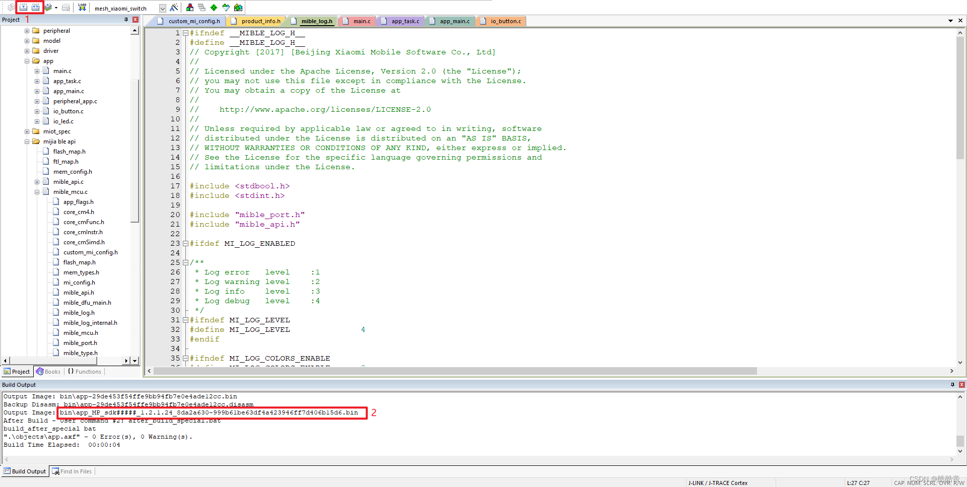 【6. BLE Mesh SDK 开发-小米 IoT 平台-如何搭建软件环境和进行基础开发】_小米mhcb05p使用手册下载-CSDN博客