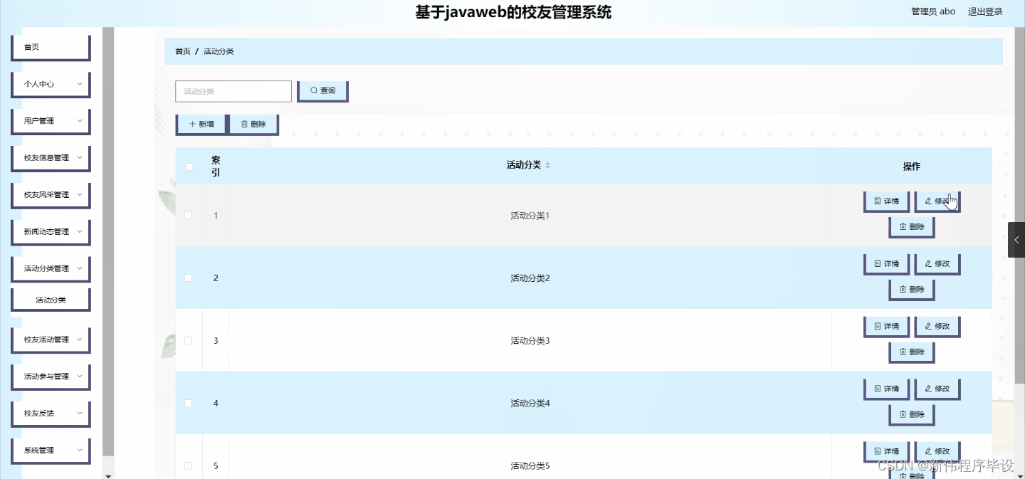 Java计算机毕业设计基于javaweb的校友管理系统（附源码springboot开题论文）java 毕业设计 Csdn博客 