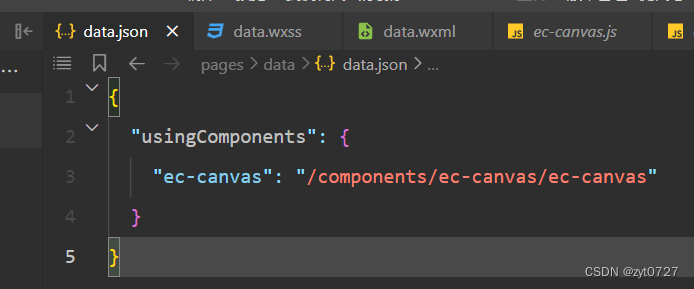 关于微信自定义组件报错 Component is not found in path “components/ec-canvas/ec-canvas“_ec-canvas app.json ...