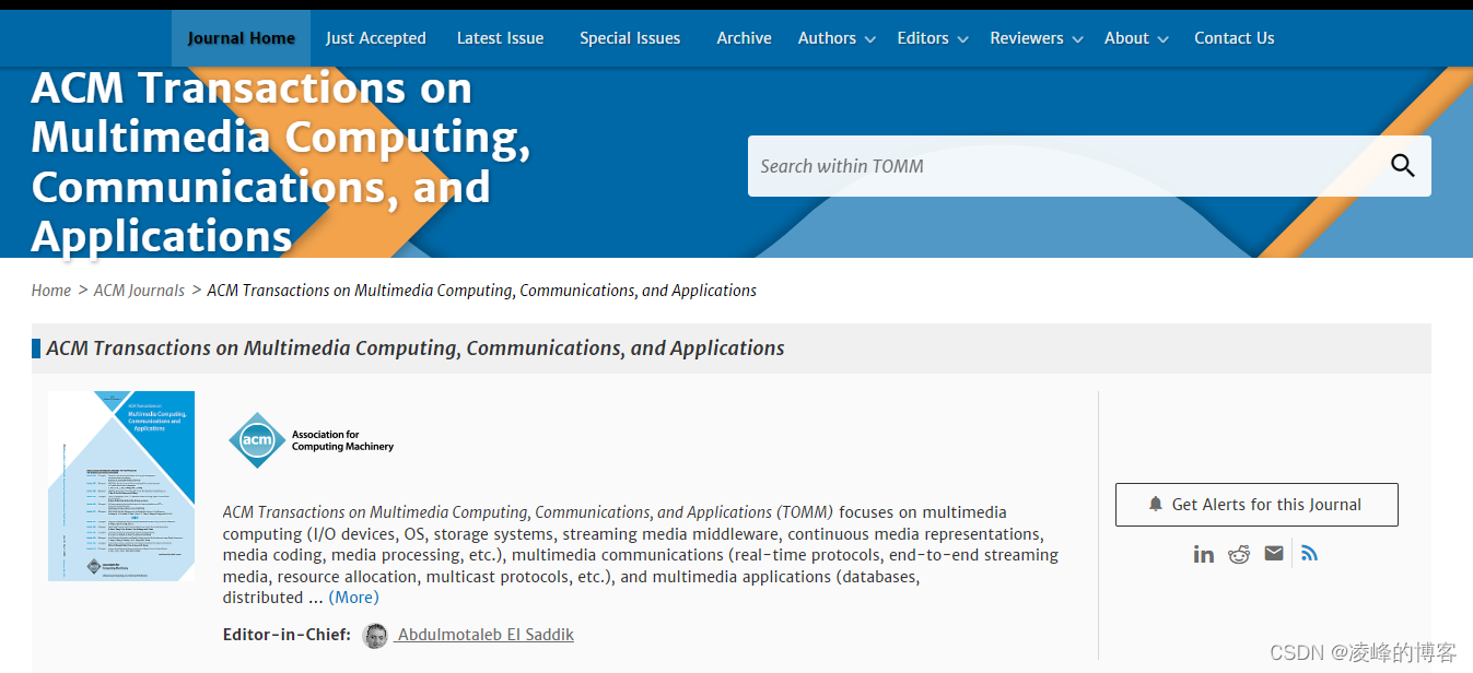 ACM Transactions on Multimedia Computing Communications and Applications(TOMM投稿经验)_acm tomm-CSDN博客