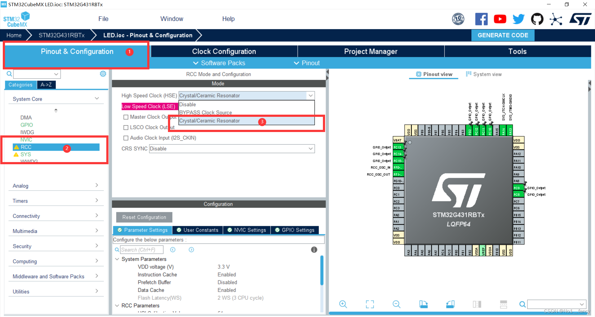 一、蓝桥杯嵌入式STM32G431RBT6_点亮LED_stm32g431的led引脚-CSDN博客