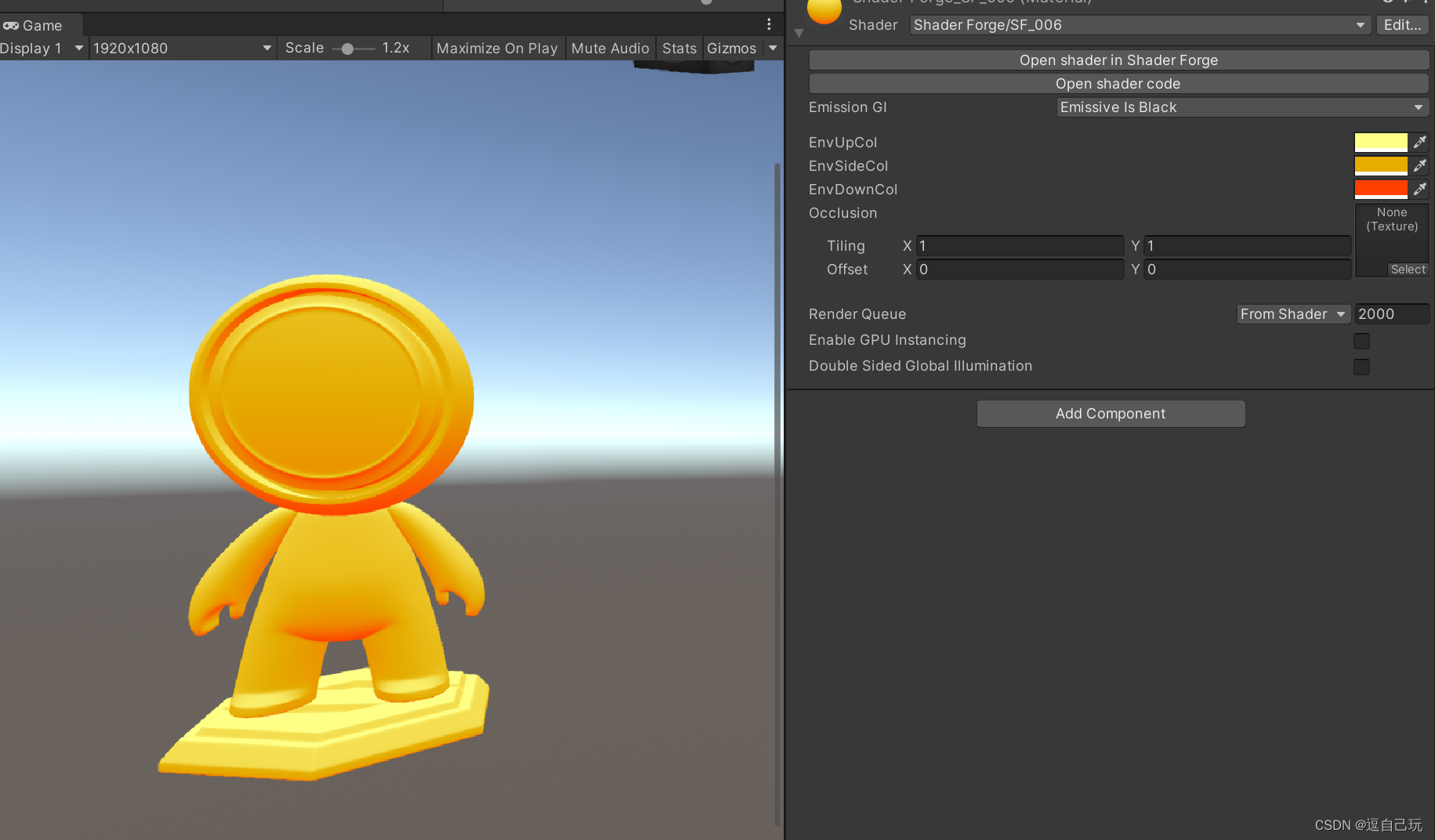 Shader Forge初学者——三色环境光003 Csdn博客 