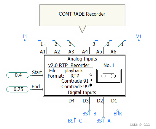 PSCAD学习笔记（4.5）AC Faults交流故障：暂态数据交换通用格式(comtrade)记录仪_pscad comtrade-CSDN博客