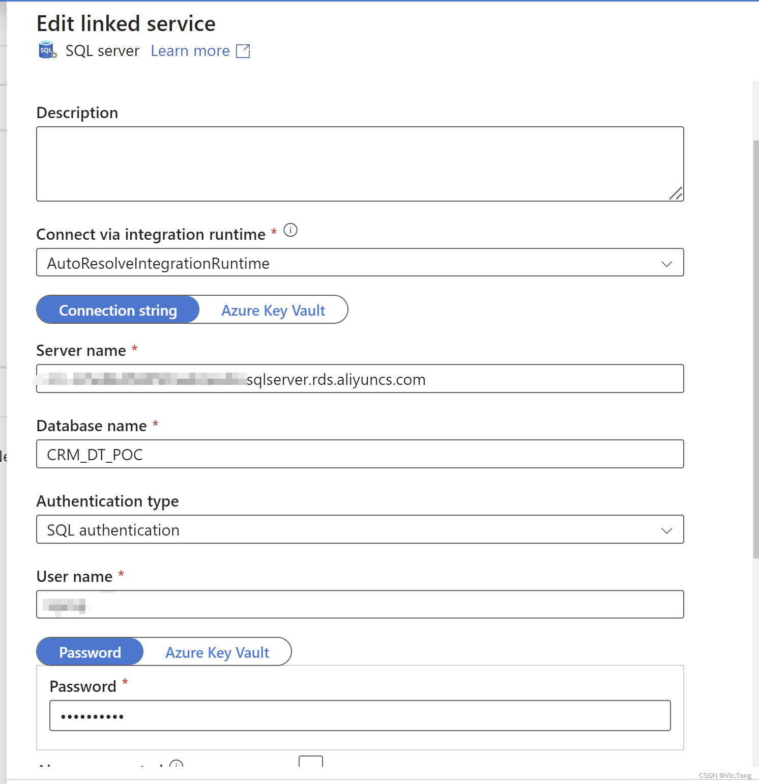 AzureDataFactory The given value of type String from the data source cannot be converted to type ...