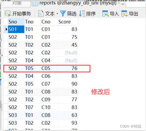 数据库实验3_数据更新_(3)在students表中使用sql语句将姓名为李迪的学生的学号改为s70。-CSDN博客