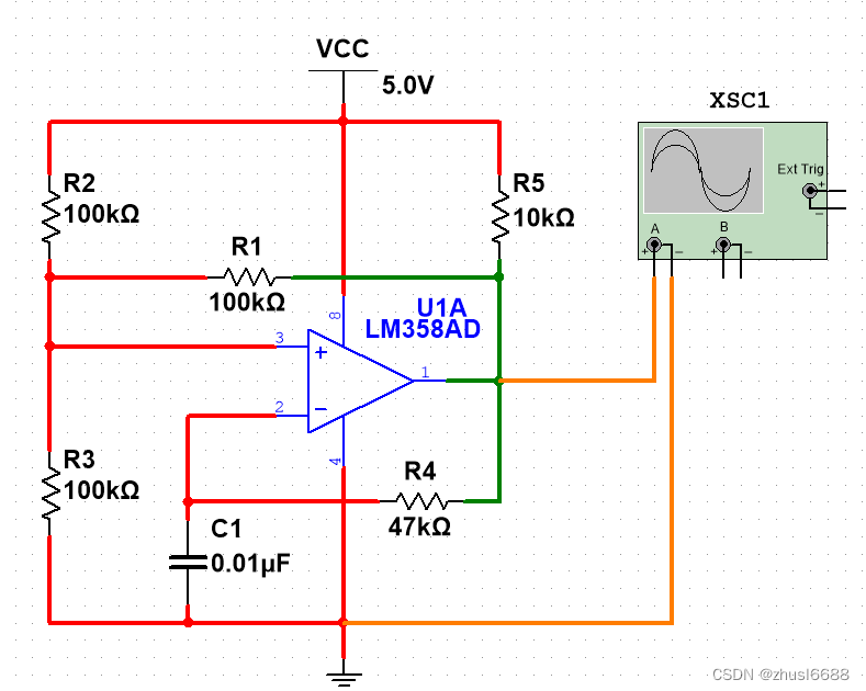 Multisim14.0仿真应用设计（一百二十四）基于LM358运算放大器的方波发生器应用设计仿真_lm358方波发生器原理-CSDN博客