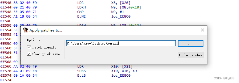 ida pro使用Apply patches to保存修改时提示patching canceled..解决方法_patching cancelled...-CSDN博客