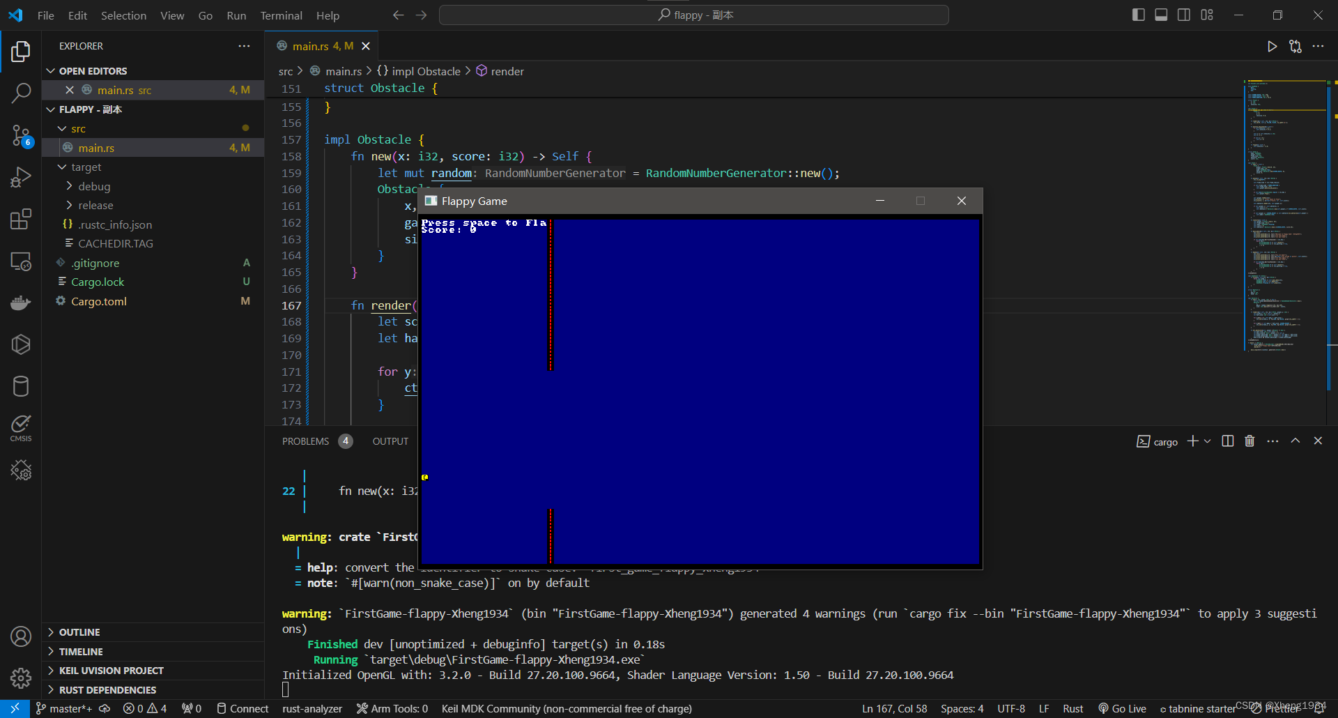 Rust项目-bracket-lib库的简易版马里奥游戏_rust安装bracket-lib库-CSDN博客