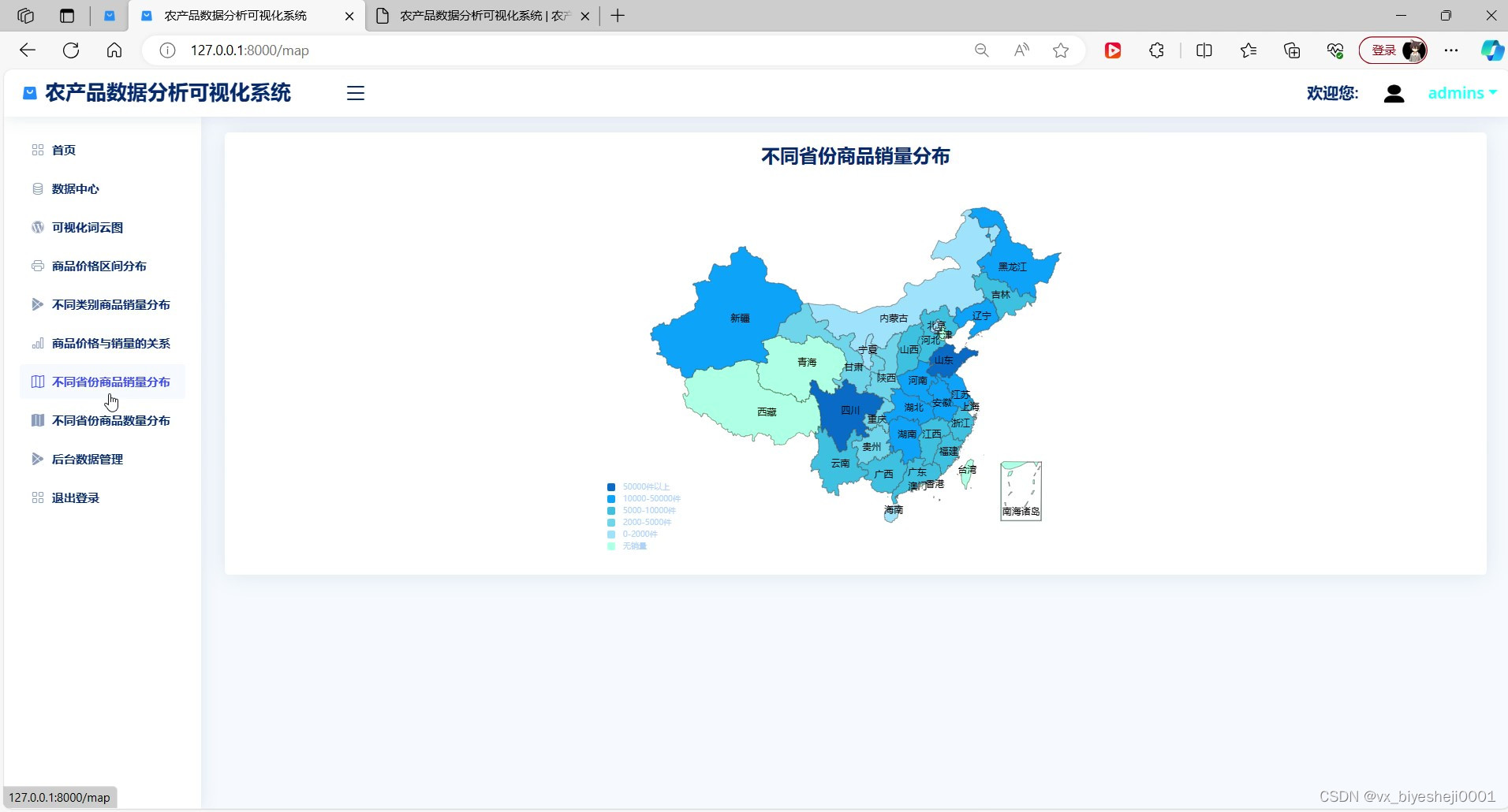 大数据农产品销售数据分析可视化系统 销量数据分析 Django框架 Python 计算机毕业设计(源码) 农产品销售大数据可视化 Csdn博客