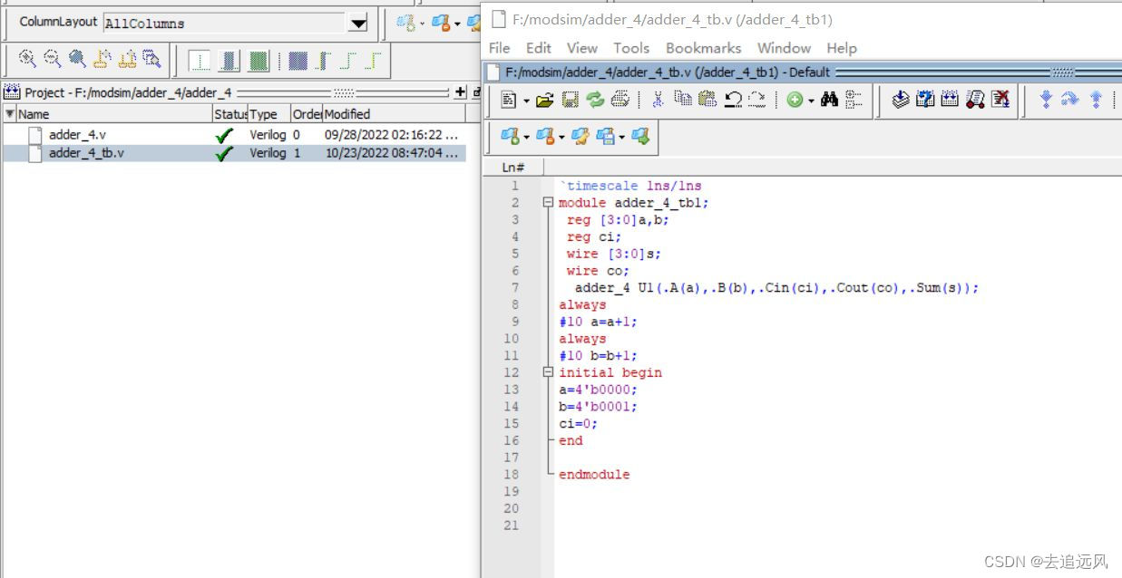 【FPGA & Modsim】Modsim使用教程，手把手直接举例-CSDN博客