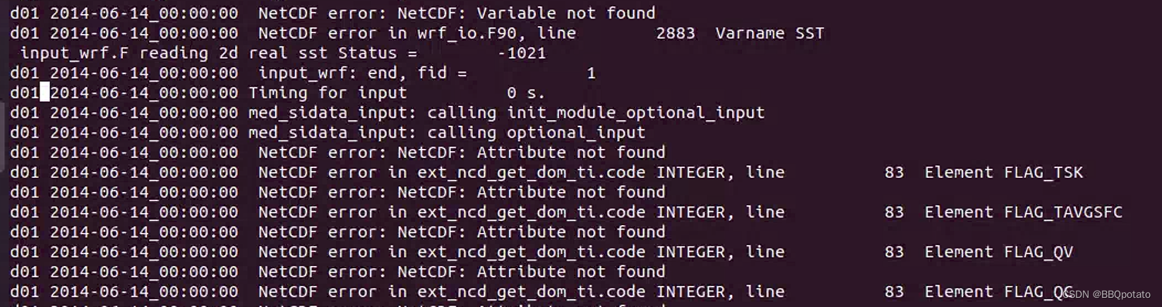 WRFChem运行过程中遇到的问题_attributeerror: netcdf: attribute not found-CSDN博客