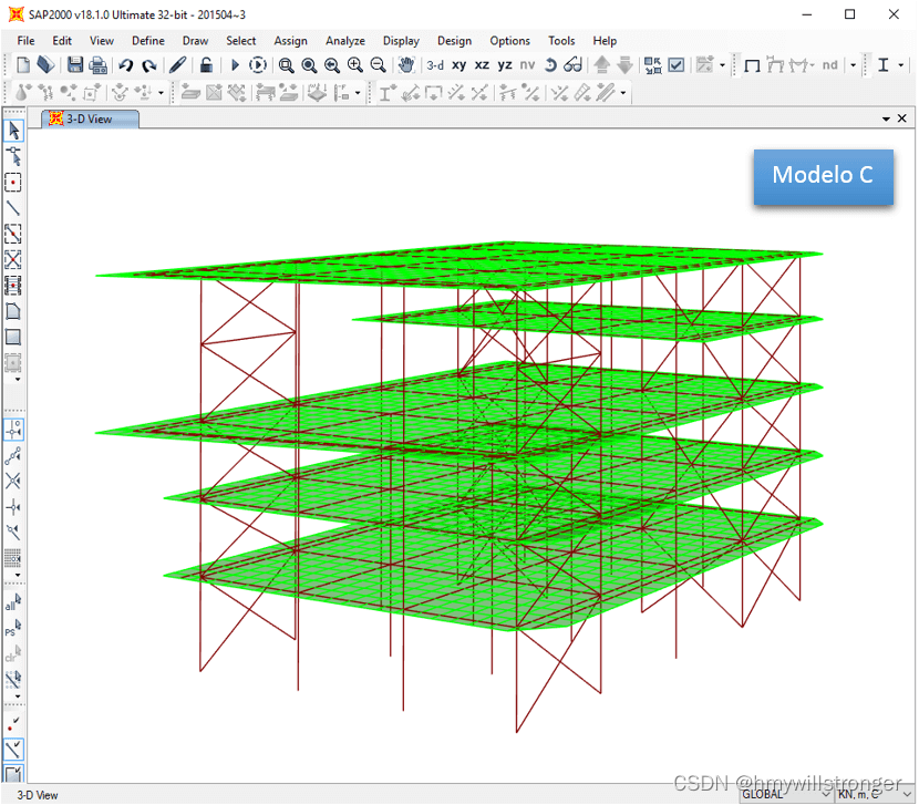【sap2000】部分模型通过.s2k文件合并模型generating a global model through partial models by .s2k text file-CSDN博客