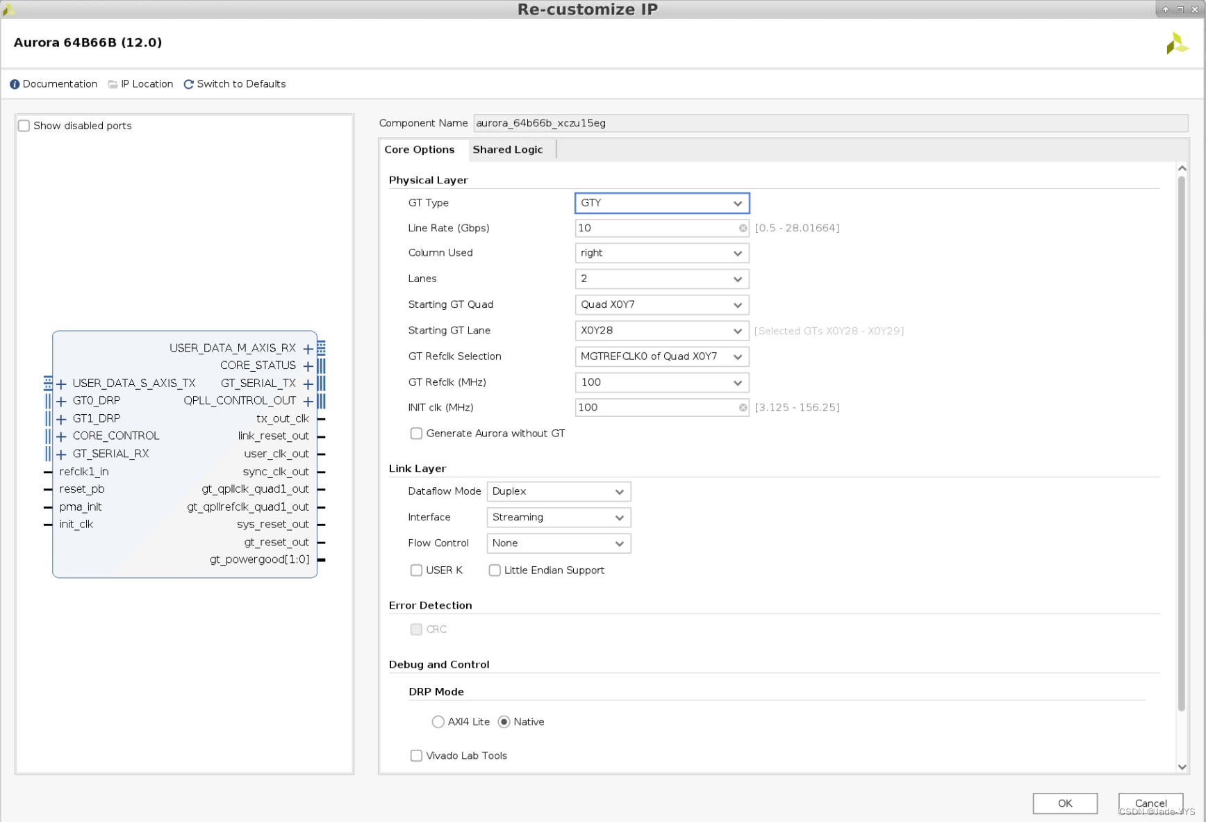 AURORA+CHIP2CHIP内回环与外回环总结_xilinx chip2chip-CSDN博客