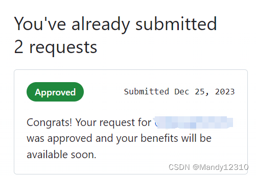 GitHub学生认证问题及解决（秒过）-continue卡住、2FA和Billing、used previously_your application cannot be reviewed ...