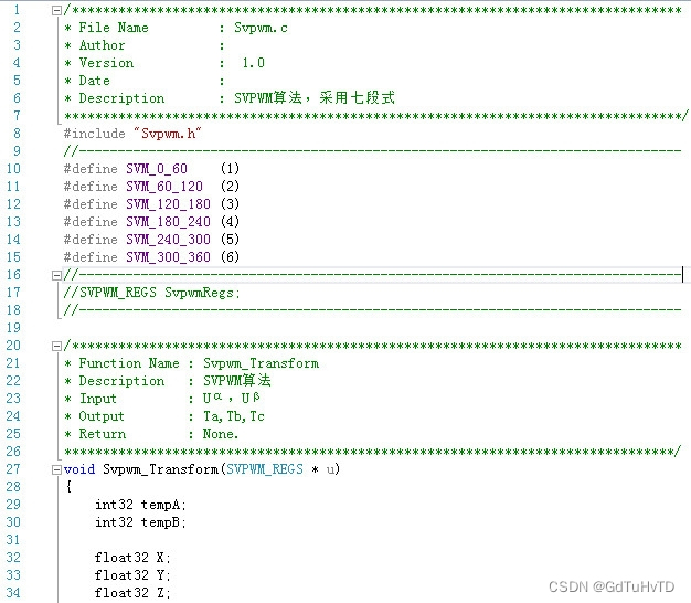 基于c代码的空间电压矢量svpwm算法simulink仿真 Svpwm的c代码为实际工程中使用和验证过svpwm的c语言实现 Csdn博客