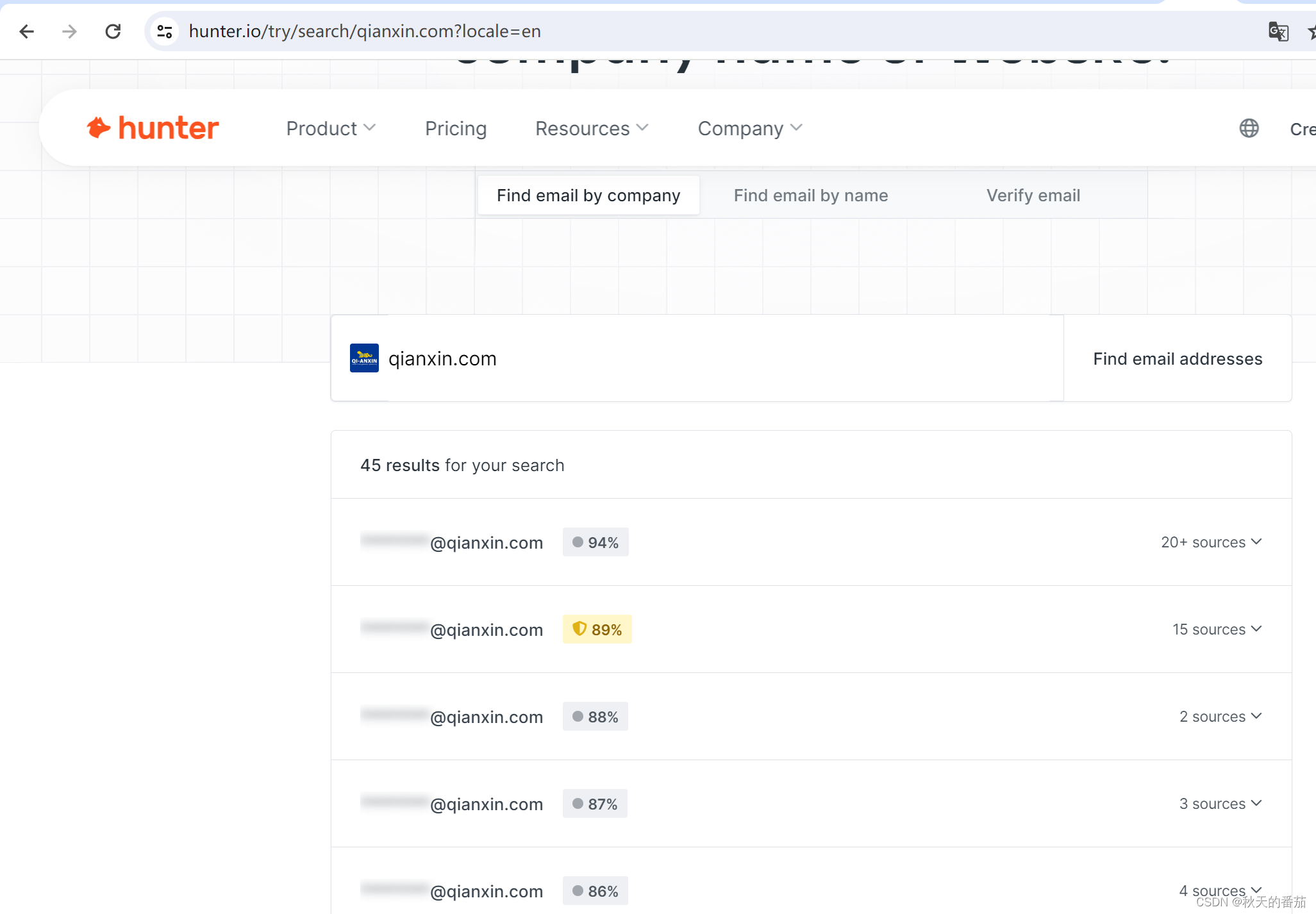 最好用的邮箱搜集工具_email hunter-CSDN博客
