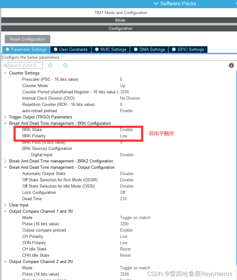 STM32cubemx配置高级定时器TIM1刹车中断（HAL库）_stm32刹车中断-CSDN博客