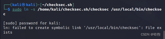 checksec：Too many levels of symbolic links-CSDN博客