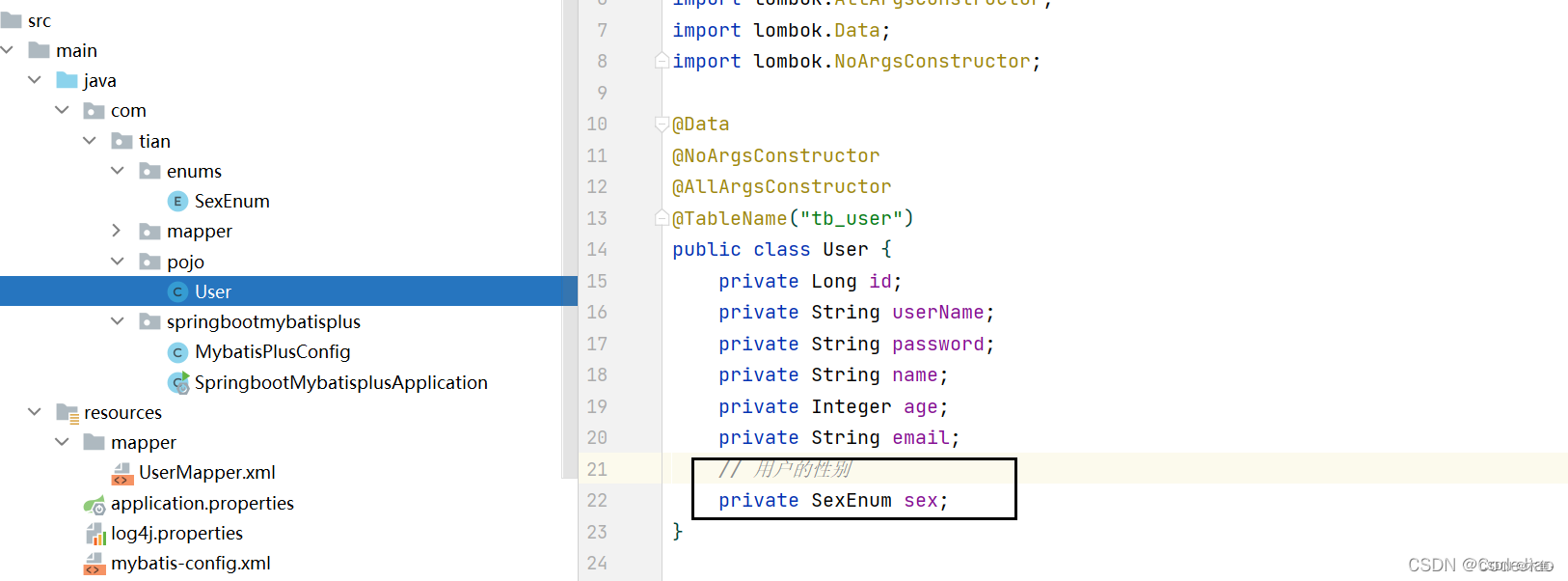 Mybatis-Plus：通用枚举-配置typeEnumsPackage_type-enums-package-CSDN博客