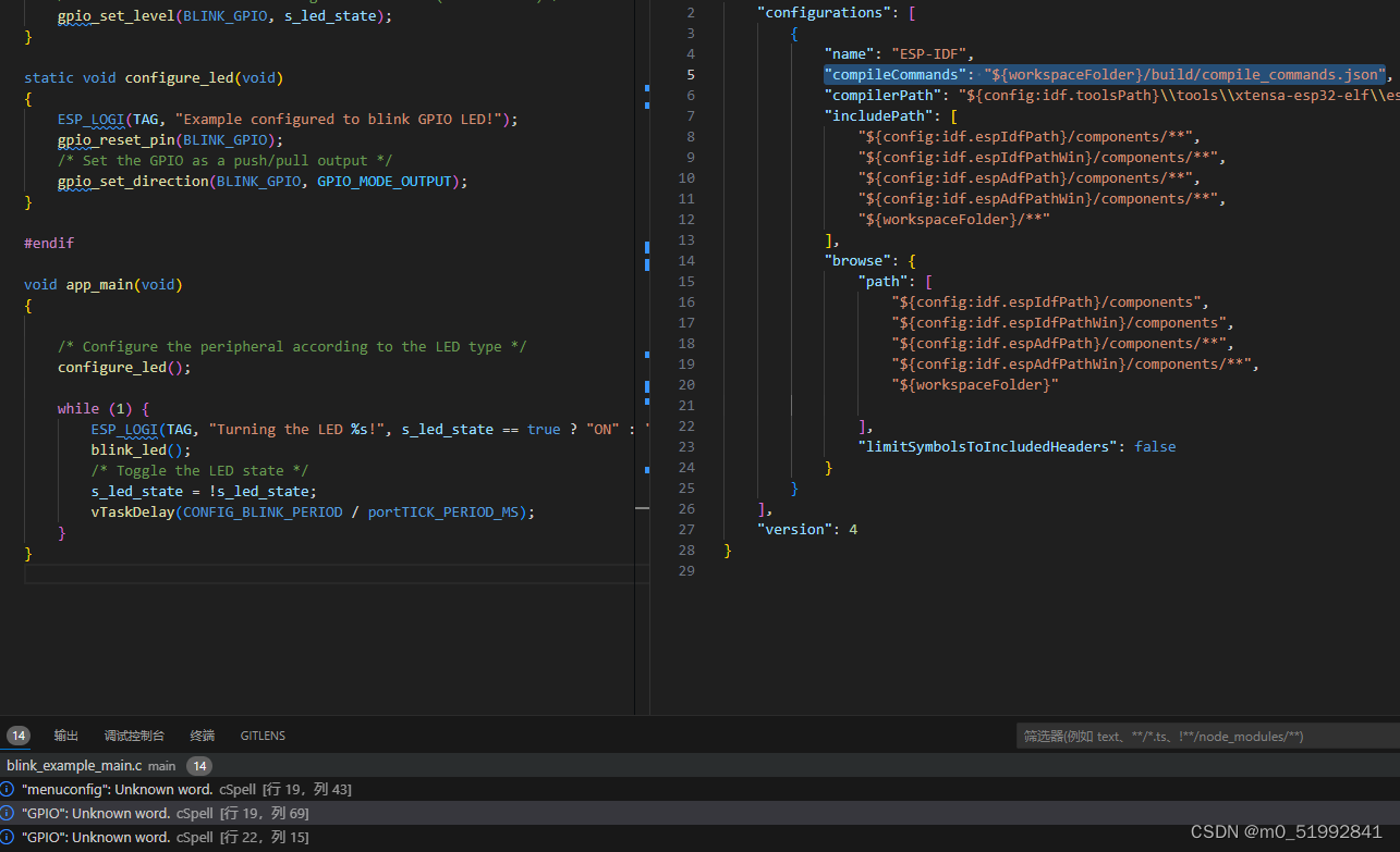 VS code + ESP-IDF blink示例编译问题_esp idf blink例程编译失败-CSDN博客