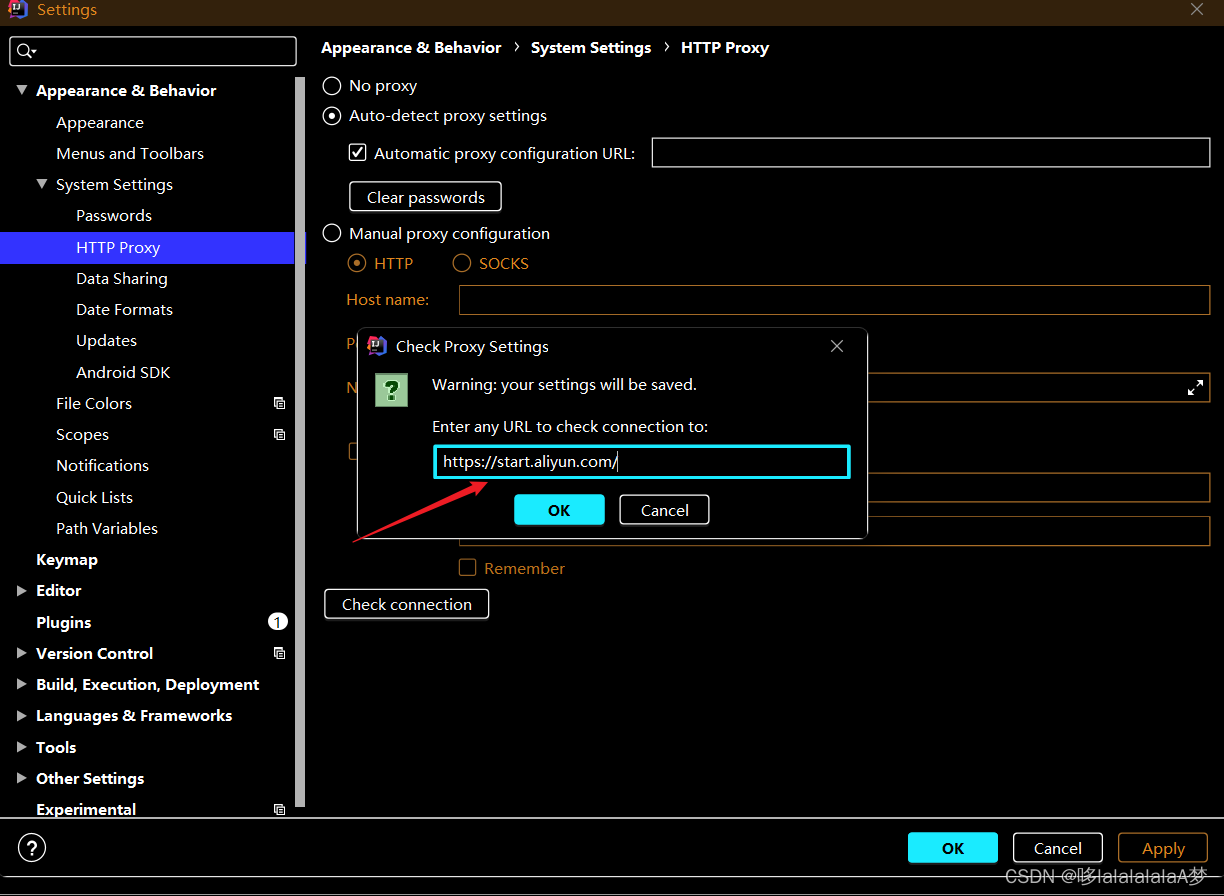 Initialization failed for ‘https://start.aliyun.com/‘Please check URL, network and proxy ...