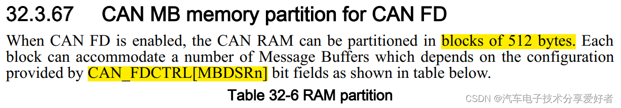 【经验】FlexCAN(FD) Message Buffer（MB）应用开发设计_payload size flexcan-CSDN博客