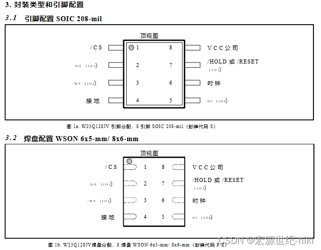 WINBOND/华邦 W25Q128JVPIQ 3V 128M-位串行闪存 双/四通道 SPI NOR FLASH 存储器_w25q128标准 ...
