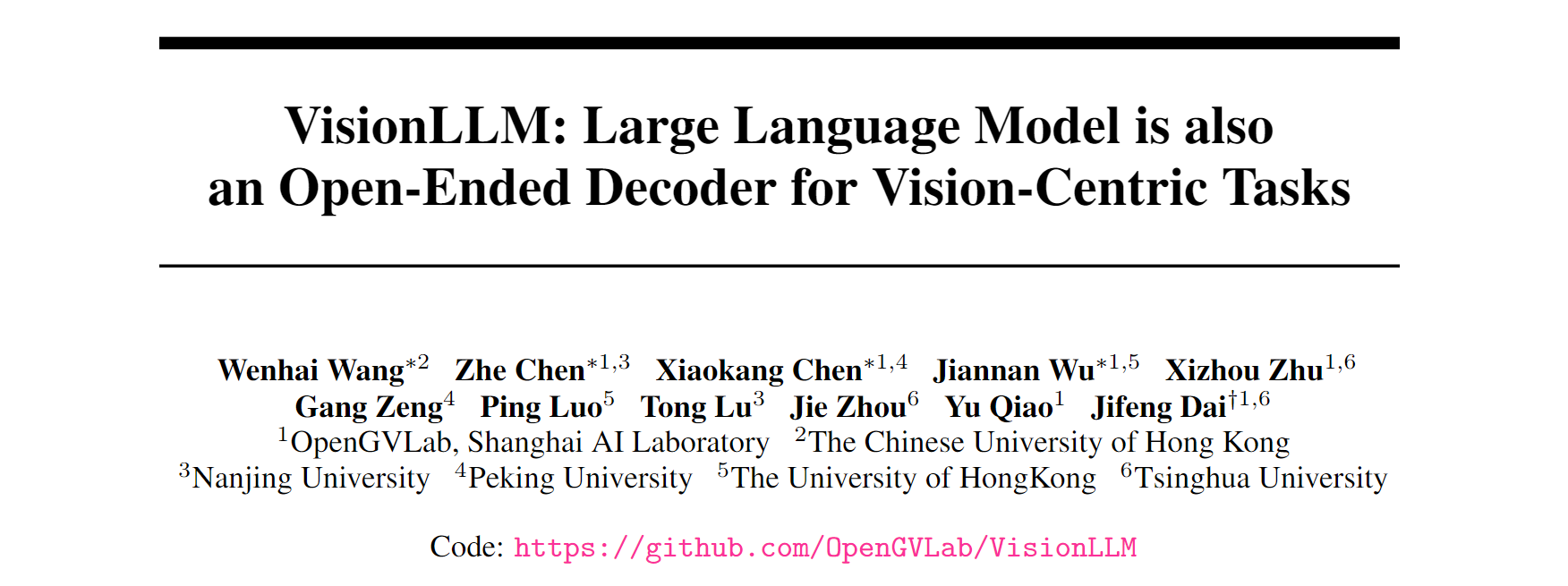 论文阅读 - VisionLLM: Large Language Model is also an Open-Ended Decoder for Vision-Centric Tasks ...
