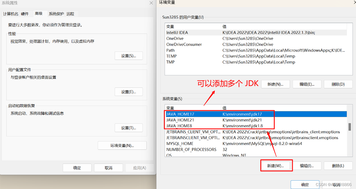 多个 JDK 版本（Java 8、Java 17、Java 21）下载和切换时注意事项_下了java17和21如何用-CSDN博客