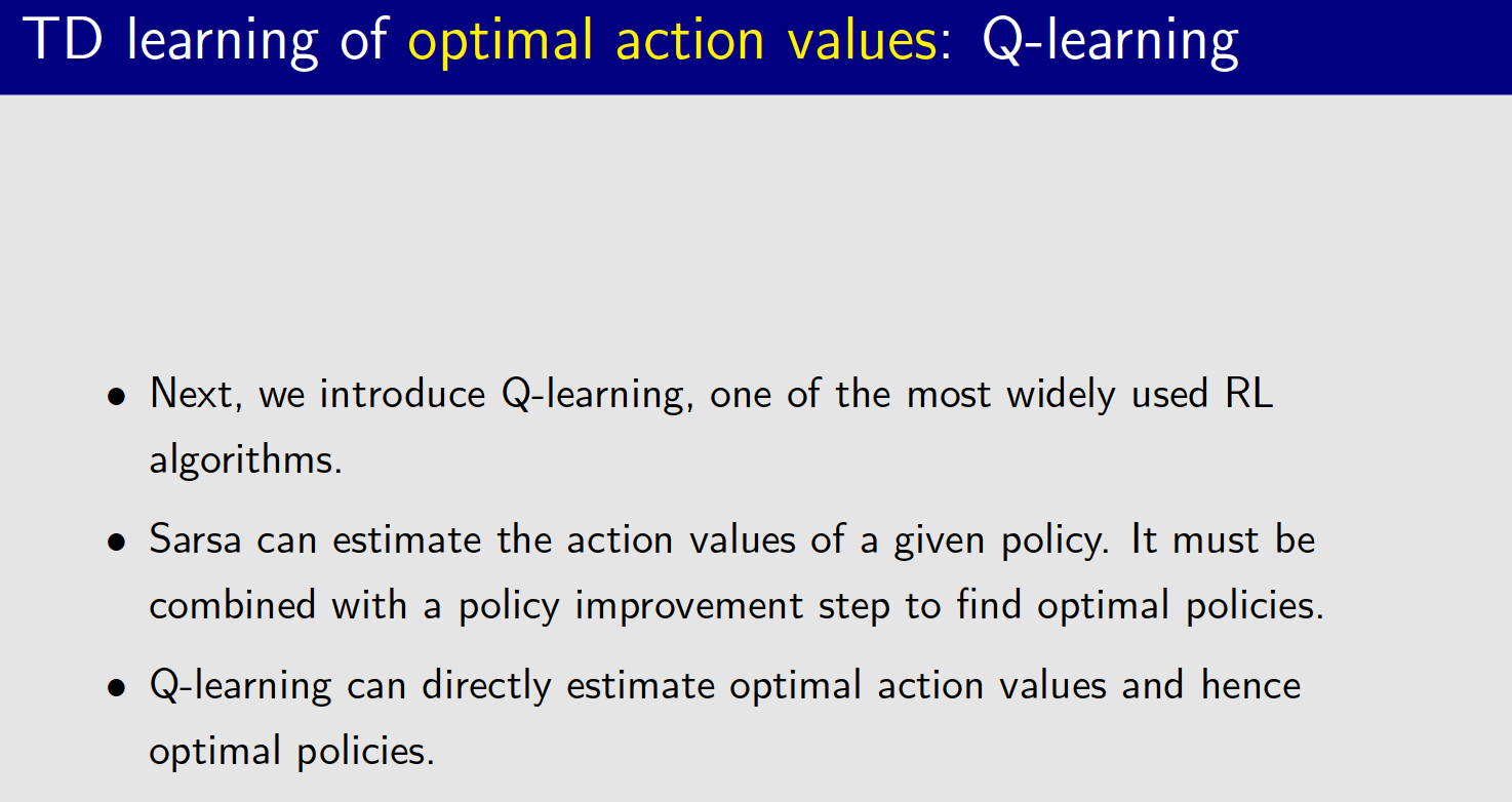 强化学习-赵世钰（七）：TD-＞Sarsa-＞n-step Sarsa（on-line）【Sarsa&MC】【求贝尔曼公式】-＞Q ...