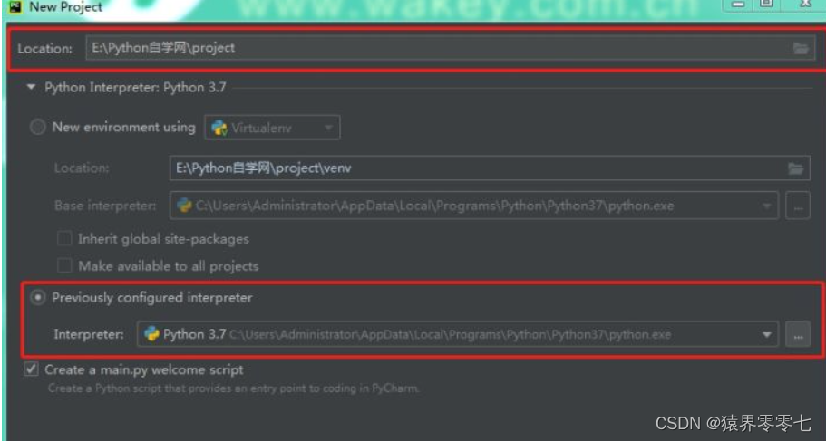 pycharm创建新项目_pycharm new project设置-CSDN博客