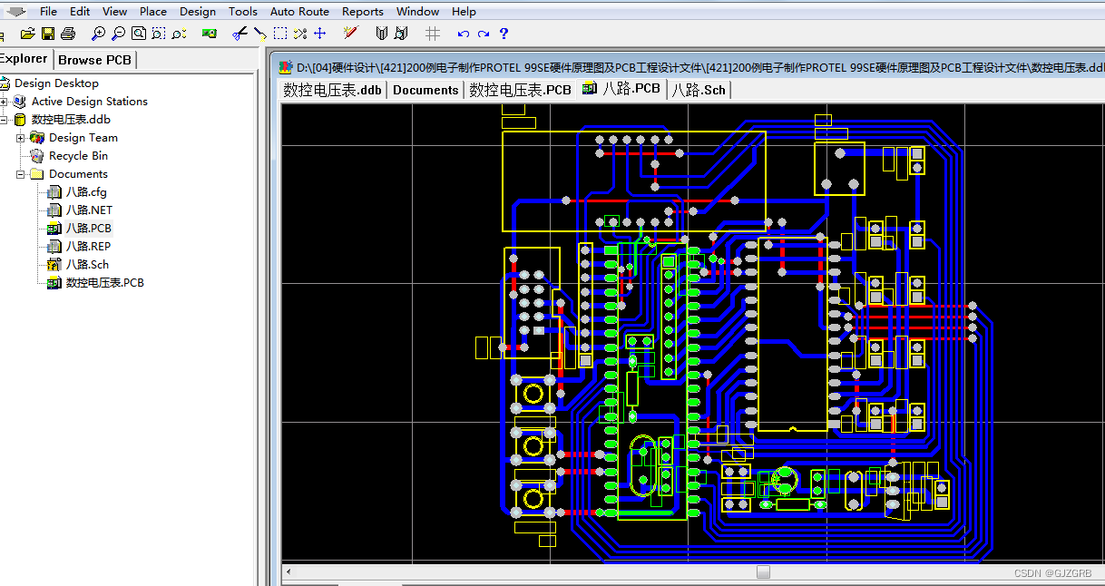 200例电子制作PROTEL 99SE硬件（原理图+PCB）工程设计文件-CSDN博客