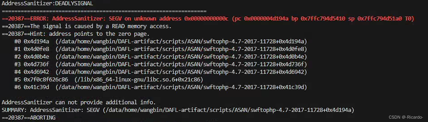 AFL重现Crash_leaksanitizer does not work under ptrace (strace, -CSDN博客