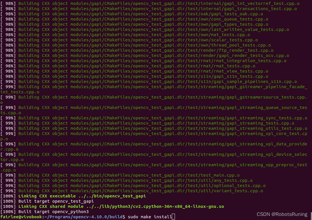 Ubuntu18.04 安装opencv 4.8.0教程（亲测可用）_ubuntu18.04安装opencv4.8-CSDN博客