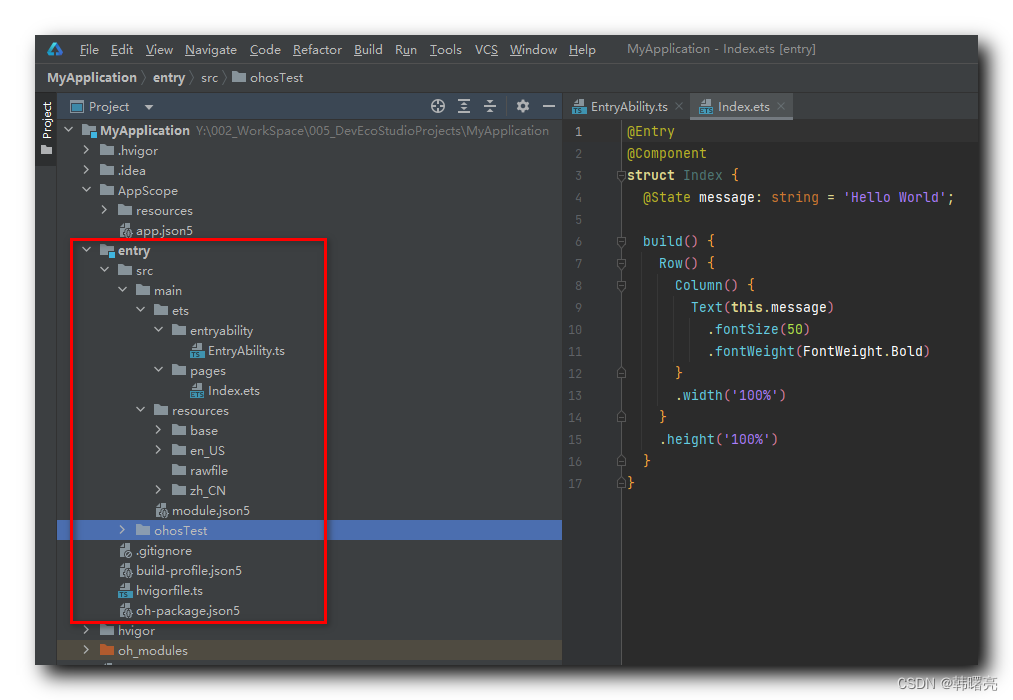【OpenHarmony】OpenHarmony 开发基础 ② ( DevEco Studio 常用工具 | 参考文档 | 预览器 | 检查器 | 项目文件结构 | Index.ets 首界面 ...