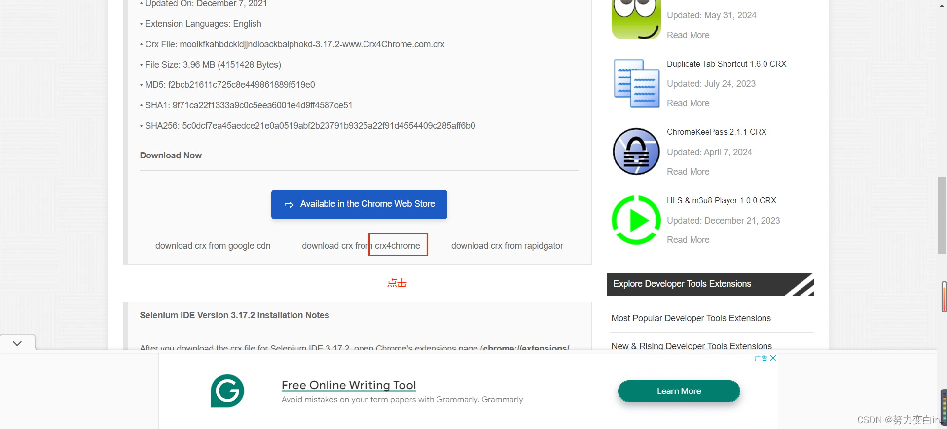 下载Chrome的Selenium IDE_selenium ide下载-CSDN博客