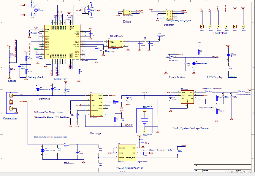 基于蓝牙NRF51822芯片硬件参考设计（原理图+PCB）+NRF51822智能手环设计方案+技术资料_51822参考原理图-CSDN博客