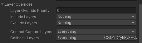 关于unity中碰撞盒Collider2D中的Layer Overrides属性-CSDN博客