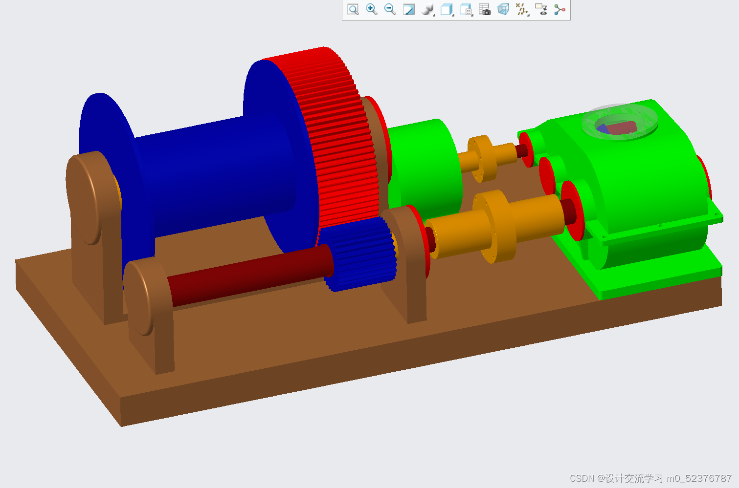 卷扬机的结构设计【说明书+11张CAD图纸+proe三维+答辩ppt】_卷扬机+滑道小车方案cad图-CSDN博客