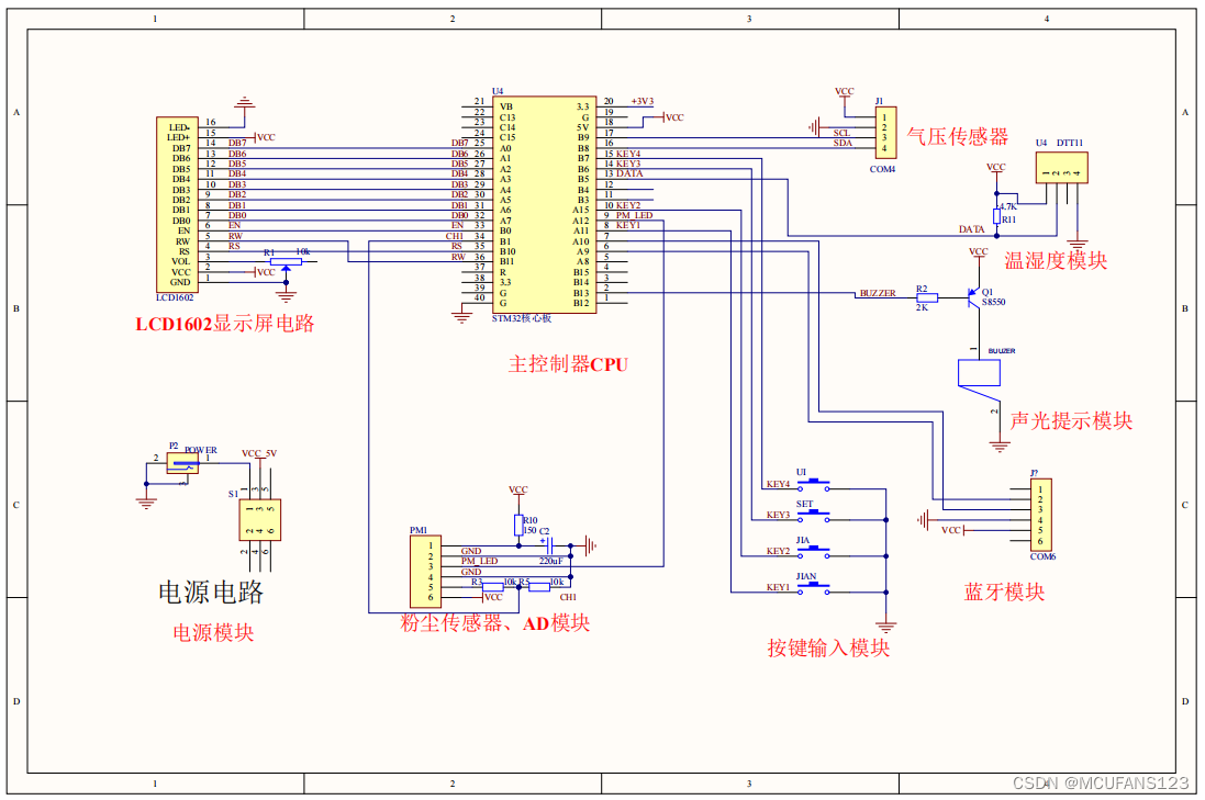 基于stm32单片机的空气质量监测系统设计-PM2.5+气压+海拔高度+温度+湿度_单片机温度计如何加入湿度气压等参数的检测代码-CSDN博客