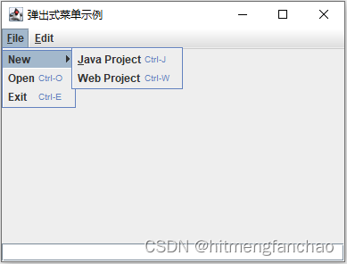 Java Swing组件：菜单_swing客户端菜单太多,需要展开-CSDN博客