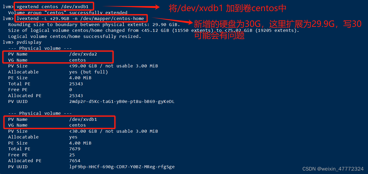 Linux lvm磁盘扩容_linux lvm --- 硬盘扩容-CSDN博客