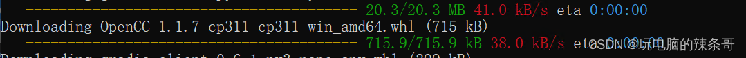 Conda安装requirements里面依赖出现ERROR: No matching distribution found for opencc==1.1.6_error: ignored ...